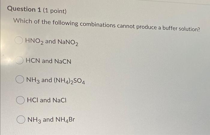 Solved Question 1 (1 point) Which of the following | Chegg.com