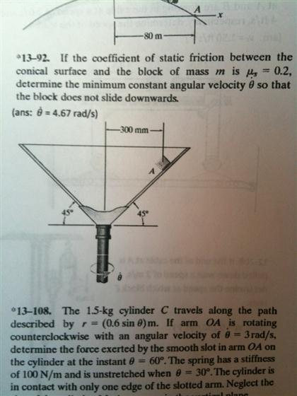Solved If The Coefficient Of Static Friction Between The