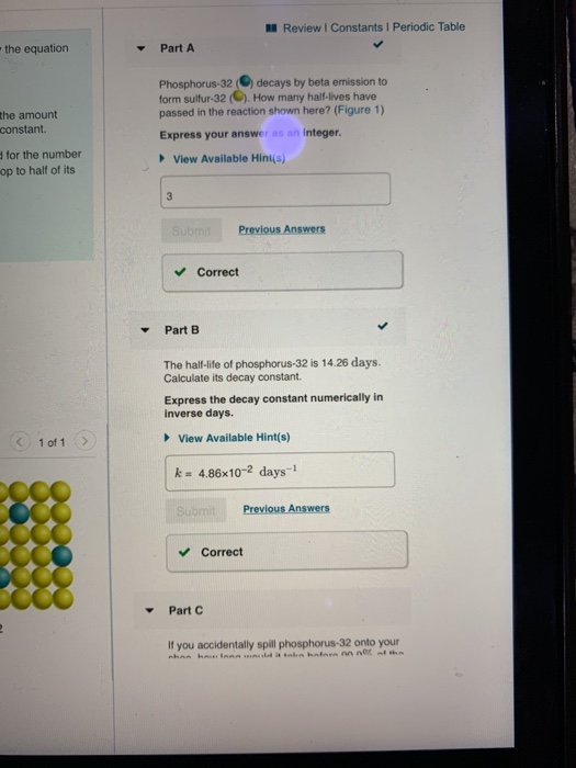 Solved Review Constants Periodic Table - the equation Part A | Chegg.com