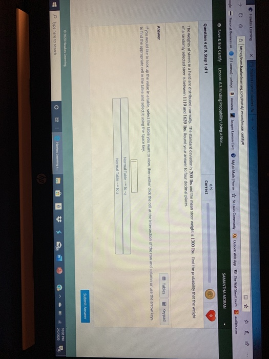 Solved Save & End Certify LS 63 Finding Probability Using | Chegg.com