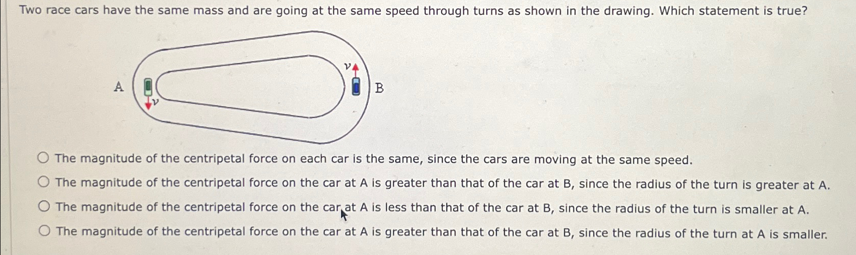 Two race cars have the same mass and are going at the | Chegg.com