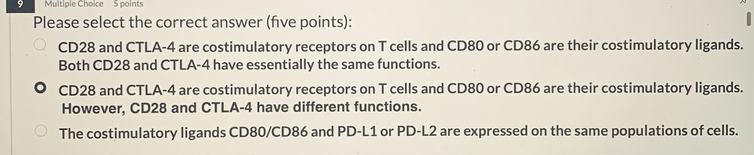 Solved 9Multiple Choice5 ﻿pointsPlease select the correct | Chegg.com