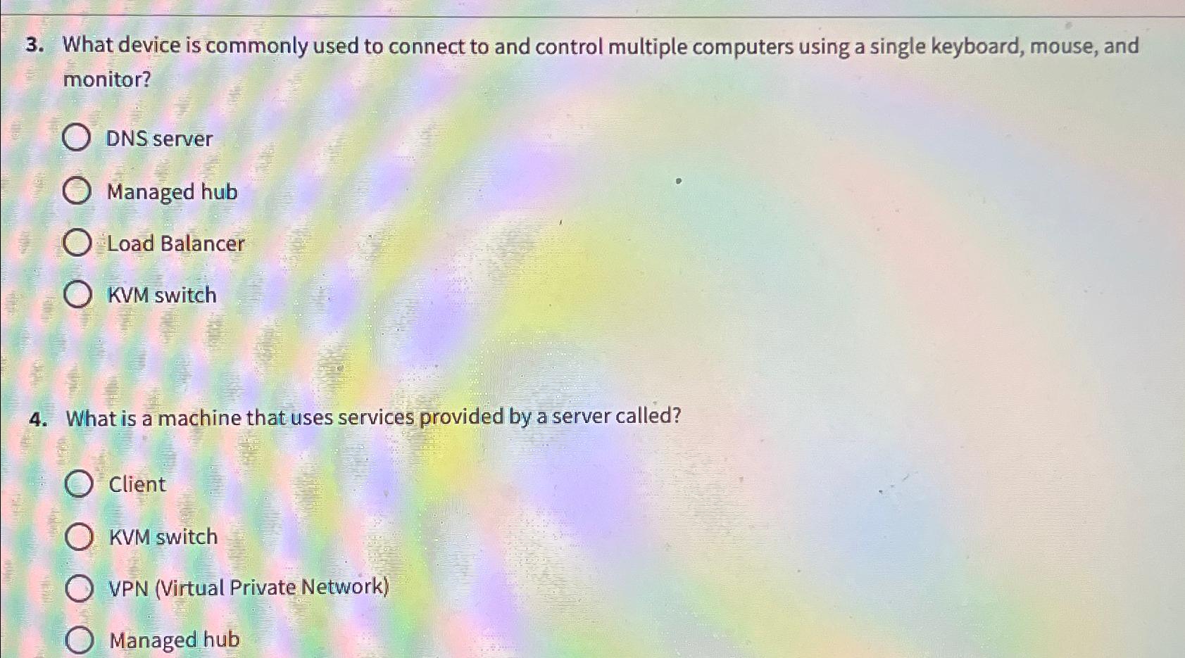 Solved What device is commonly used to connect to and | Chegg.com