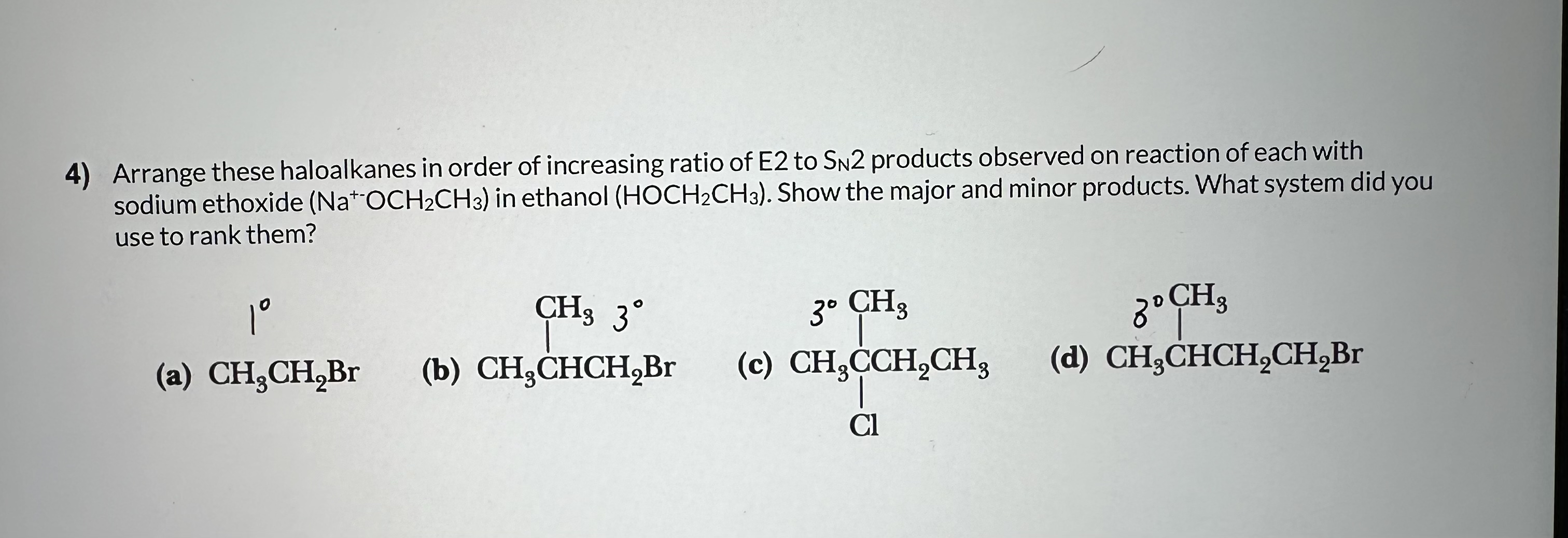 Solved Arrange these haloalkanes in order of increasing | Chegg.com