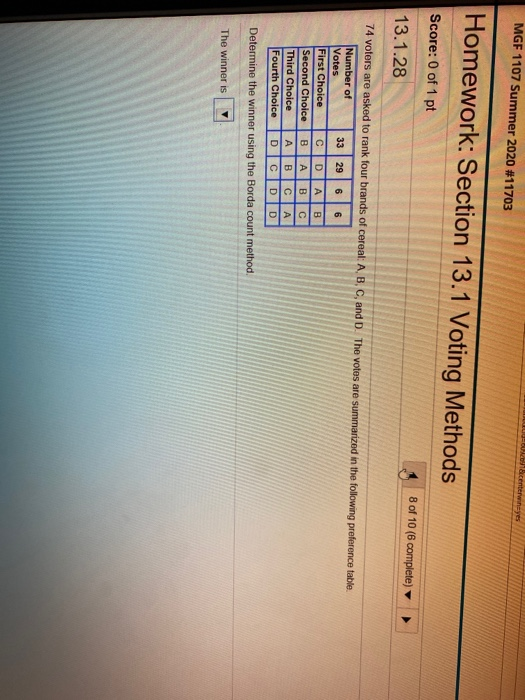 Solved MGF 1107 Summer 2020 #11703 centerye Homework: | Chegg.com