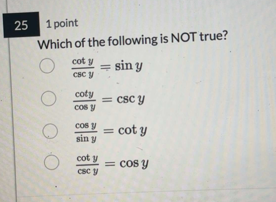 Solved 251 ﻿pointWhich of the following is NOT | Chegg.com