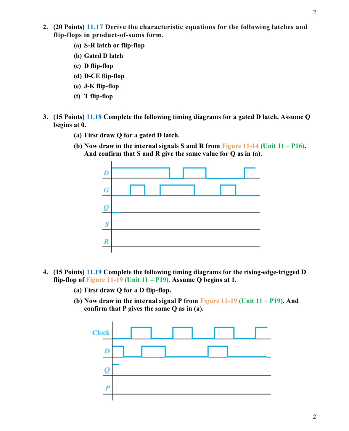 Solved 22. (20 ﻿Points) 11.17 ﻿Derive the characteristic | Chegg.com
