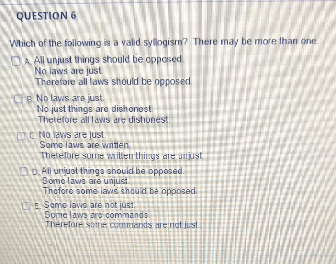 Solved Which of the following are valid syllogisms? There | Chegg.com