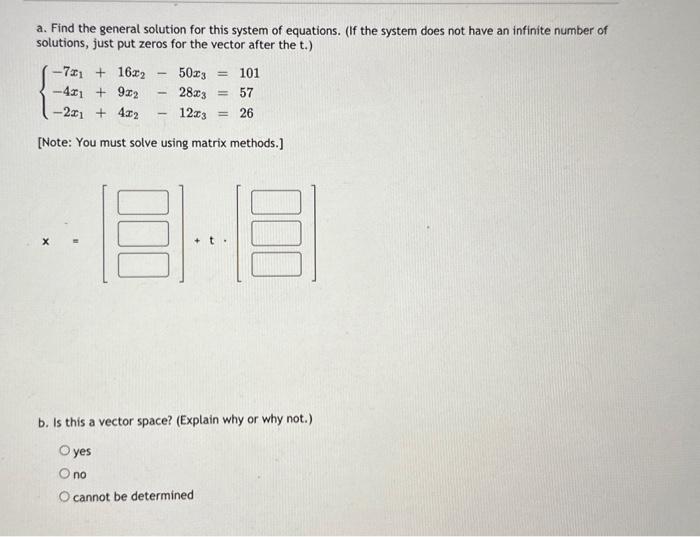 Solved a. Find the general solution for this system of | Chegg.com