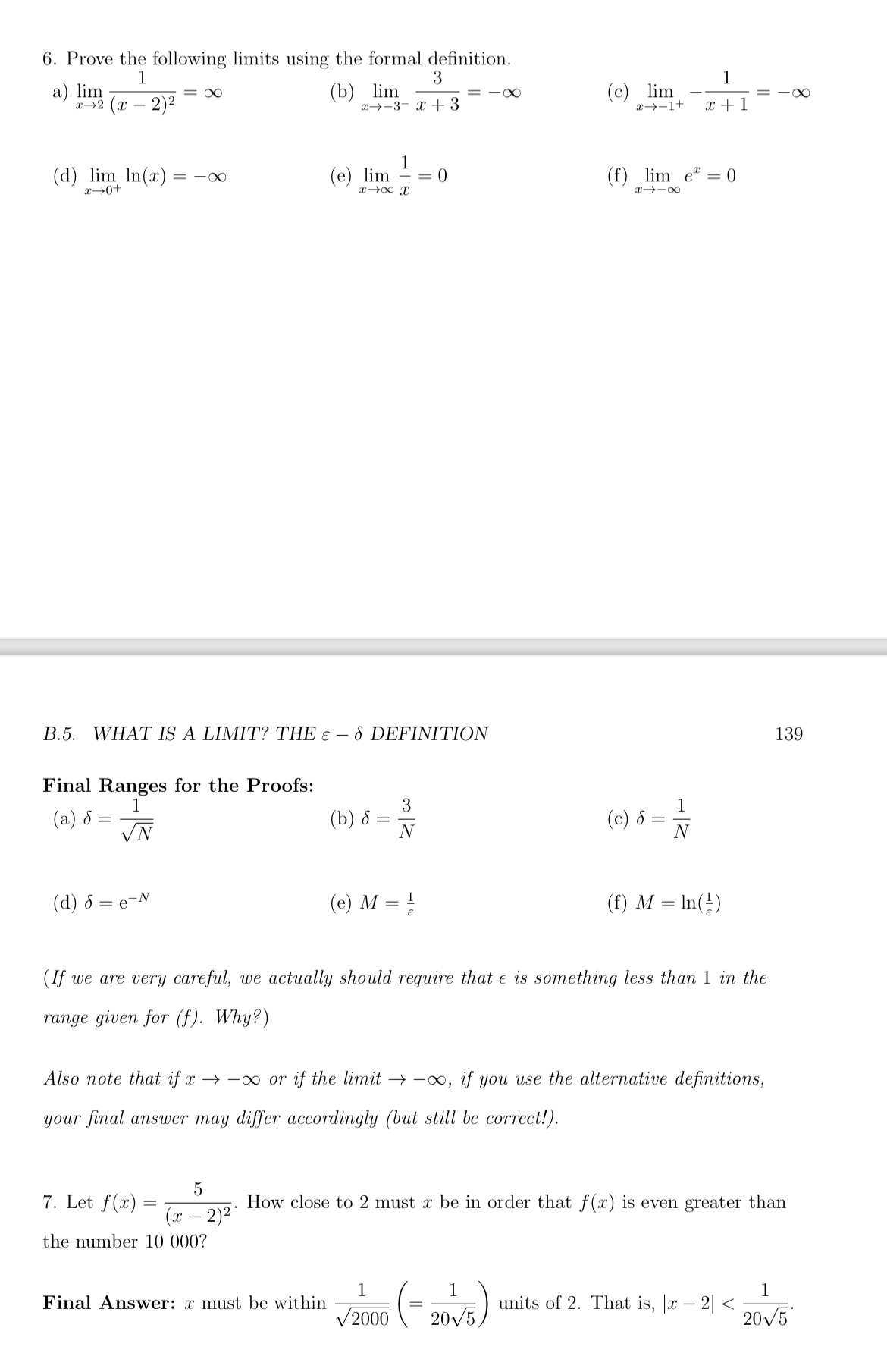 Solved Prove the following limits using the formal | Chegg.com