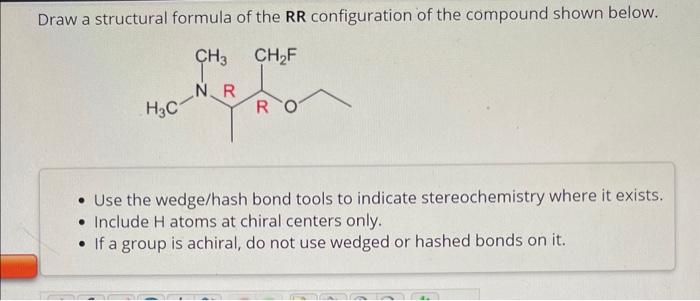 Solved Draw a structural formula of the S configuration of | Chegg.com