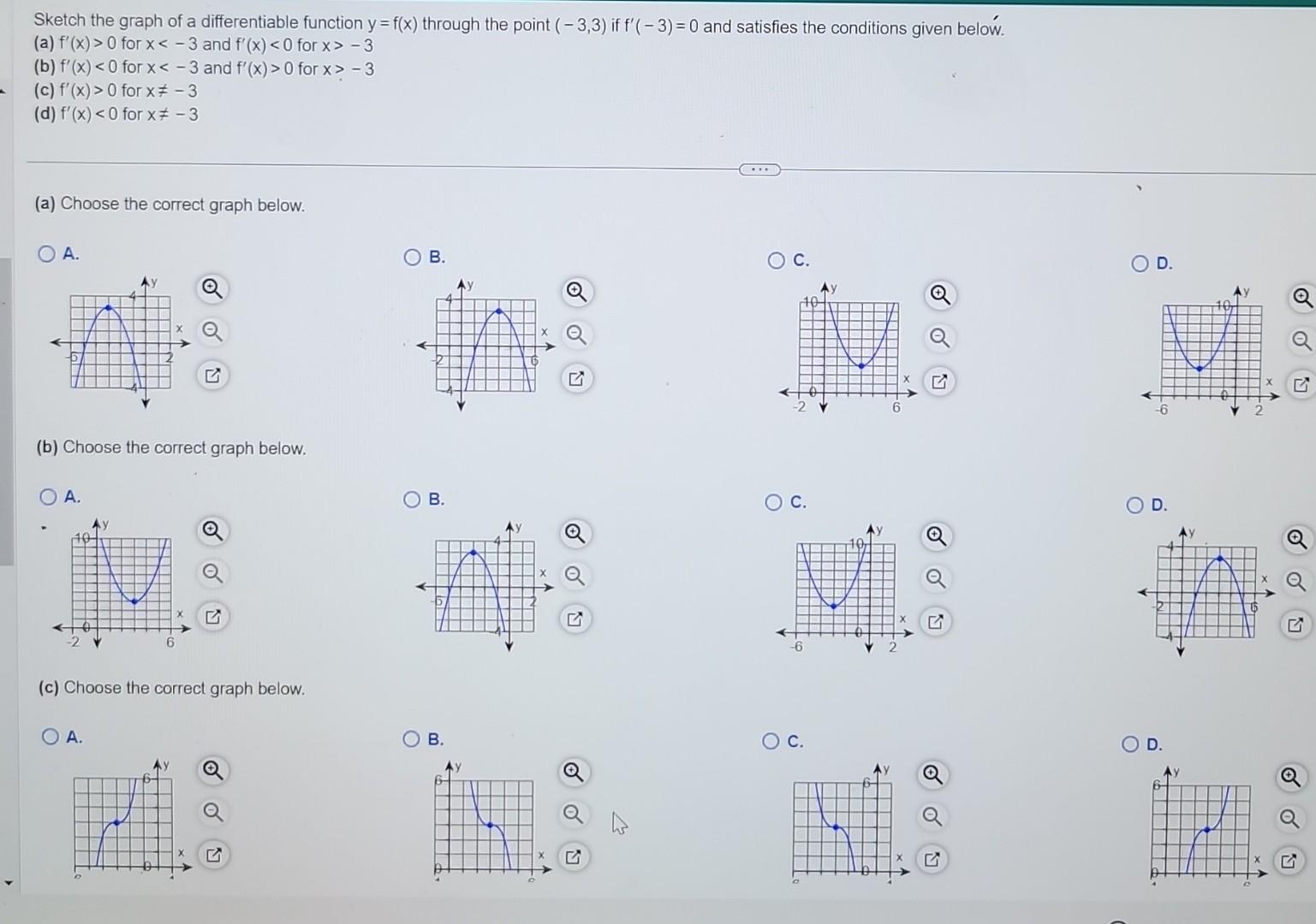Solved sketch the graph of a differentiable function y=f(x) | Chegg.com