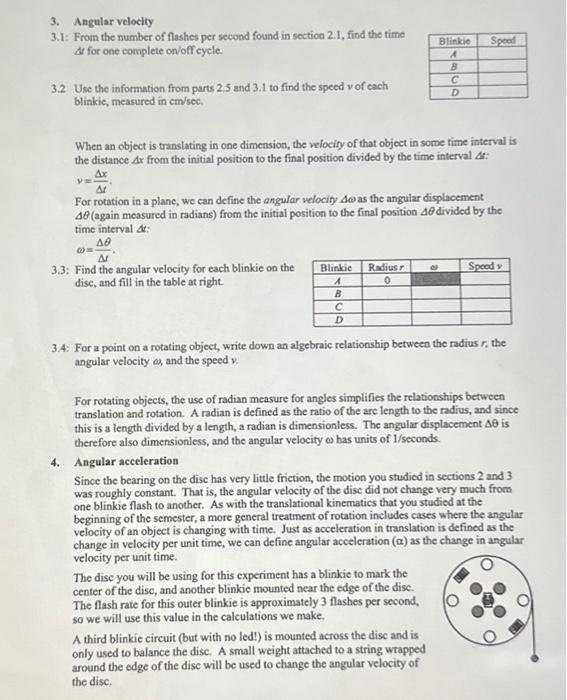 Solved 2.1: The distance from the center of the dise to each | Chegg.com