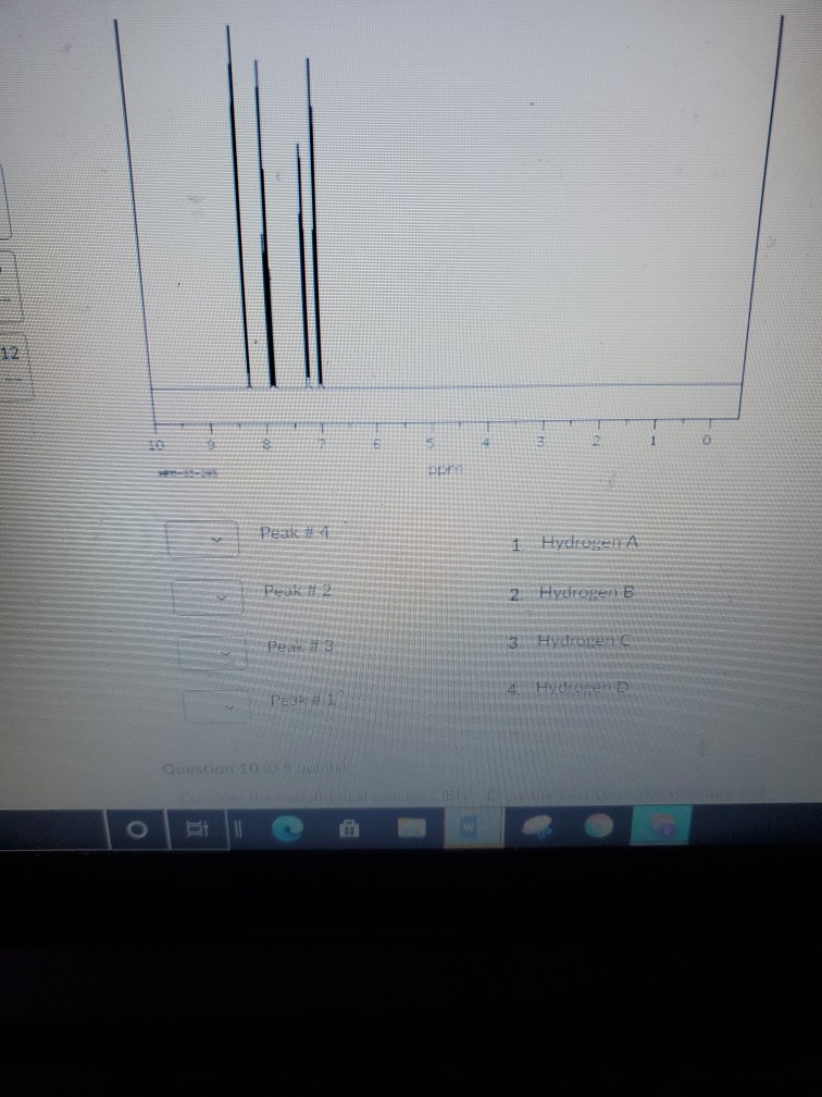 Solved 1 Peak 4 1 Hydrogen A Peak # 2 2. Hydrogen B Peak 3 | Chegg.com