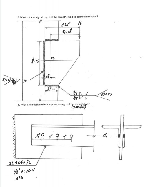Solved 7. What is the design strength of the eccentric | Chegg.com