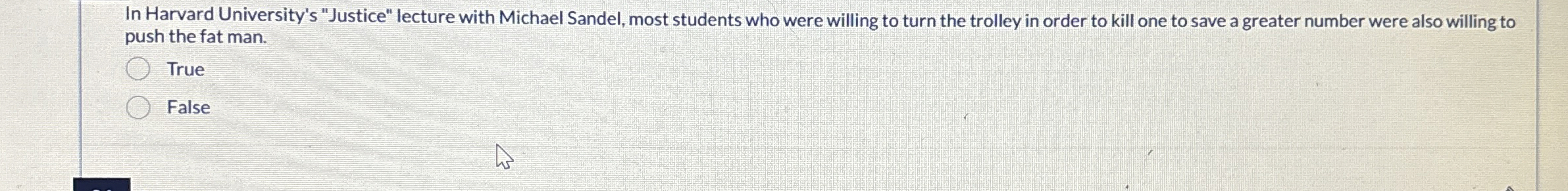 Solved In Harvard University's "Justice" lecture with | Chegg.com