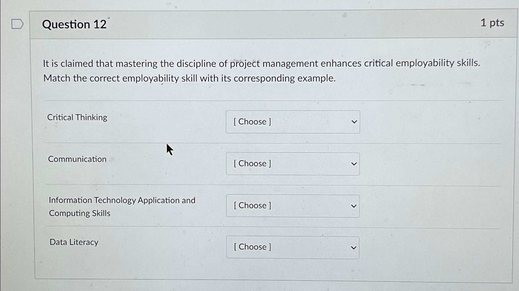 Solved Question 121ptsIt is claimed that mastering the | Chegg.com