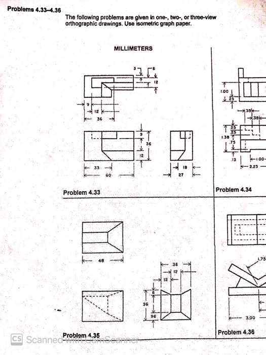 Solved please use graph paper to draw, do not use solidwork, | Chegg.com