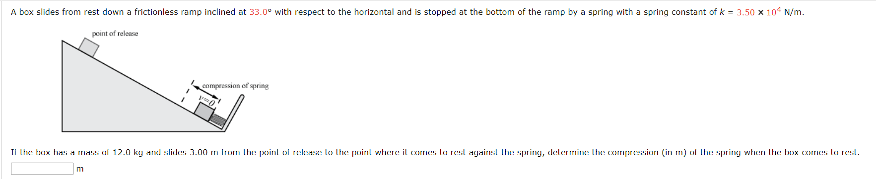 Solved A box slides from rest down a frictionless ramp | Chegg.com