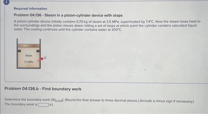 Solved Required information Problem 04.136 - Steam in a | Chegg.com