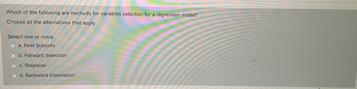 Solved Which of the following can be used to identify | Chegg.com