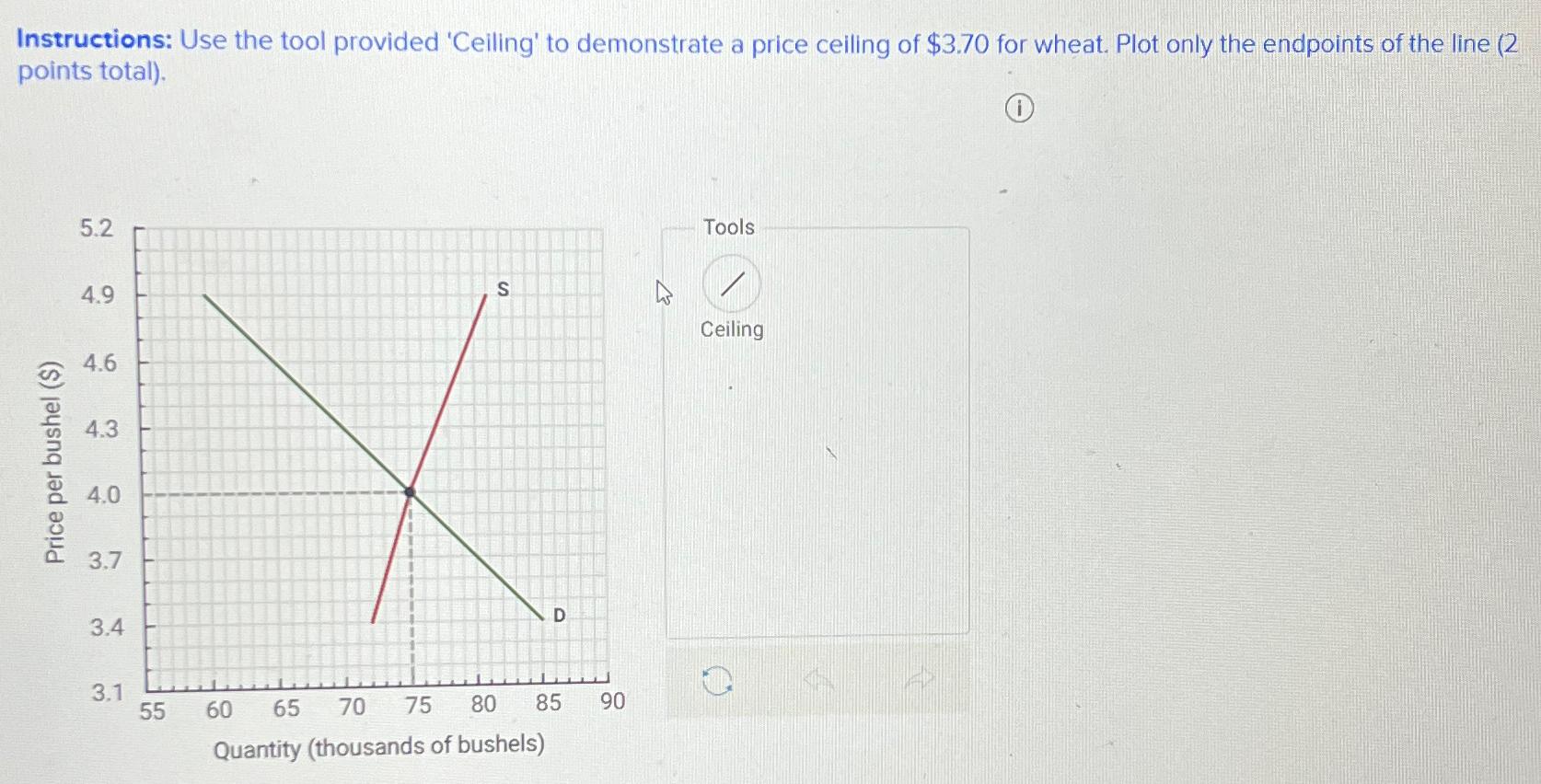 Solved Instructions: Use the tool provided 'Ceiling' to | Chegg.com