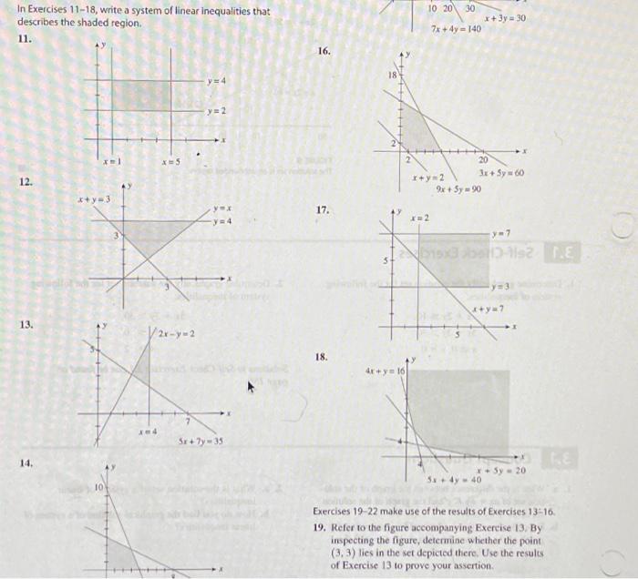 Solved In Exercises 11-18, write a system of linear | Chegg.com Solved In Exercises 11-18, write a system of linear | Chegg.com
