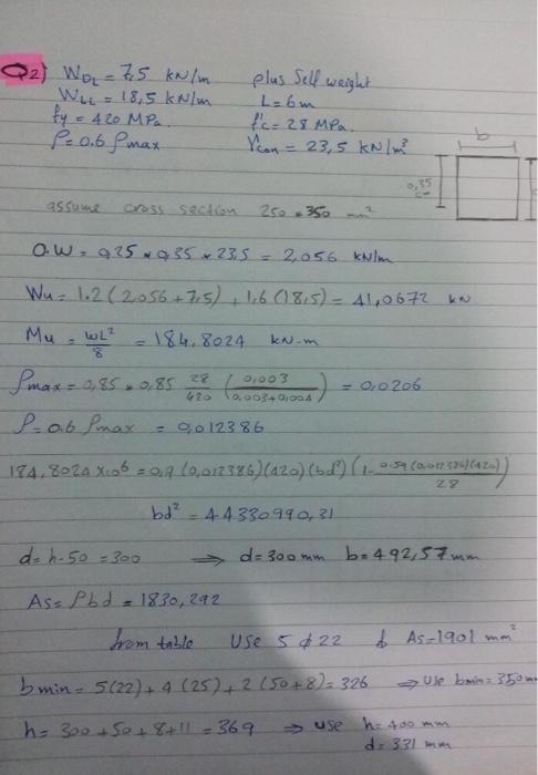 Solved reinforced concrete RC1 / Solve this question as | Chegg.com