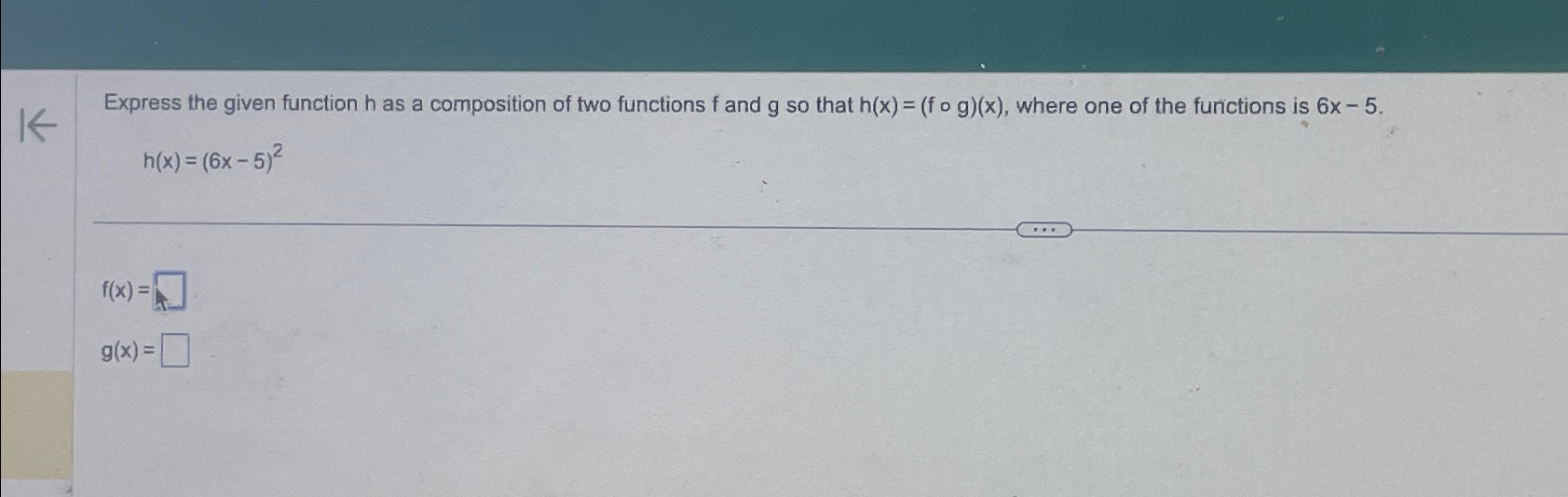 Solved Express the given function h ﻿as a composition of two | Chegg.com