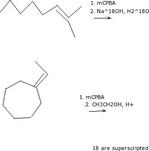 Solved 1. mCPBA 2. Na^18OH, H2^18O rightarrow 1.mCPBA | Chegg.com