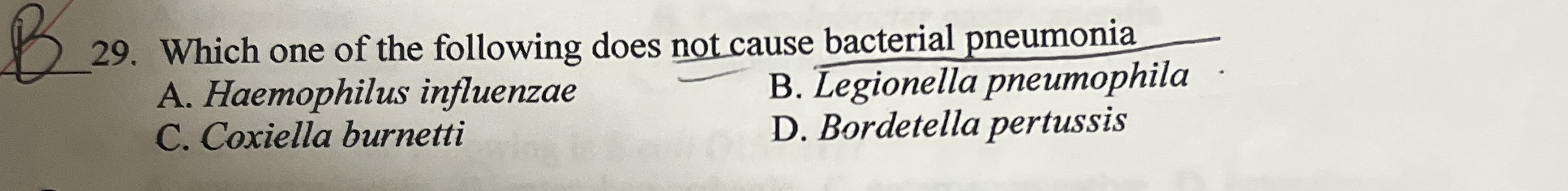 Solved Which one of the following does not cause bacterial | Chegg.com