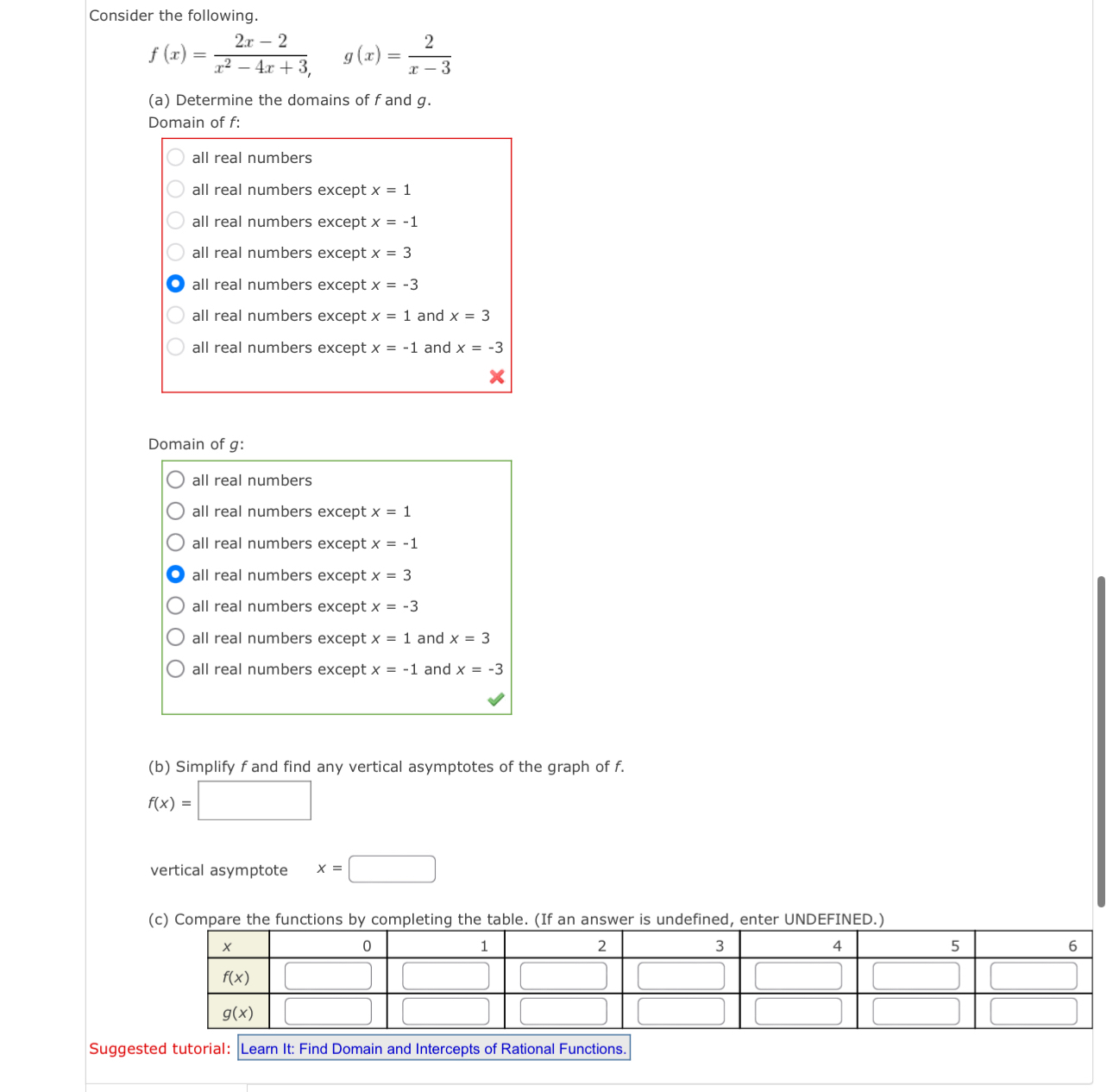 Solved Consider the following.f(x)=2x-2x2-4x+3,g(x)=2x-3(a) | Chegg.com