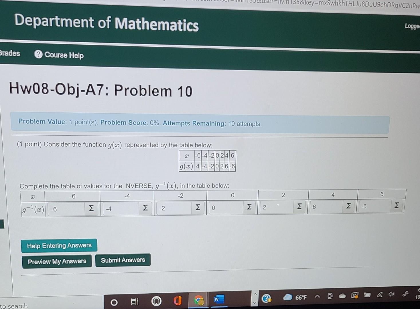 Solved Hw08-Obj-A7: Problem 8 Problem Value: 1 point(s). | Chegg.com