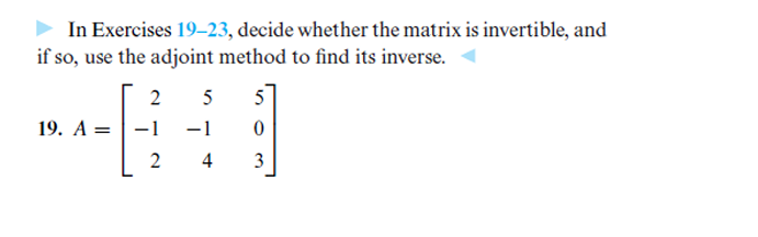 Solved In Exercises 19-23, ﻿decide whether the matrix is | Chegg.com