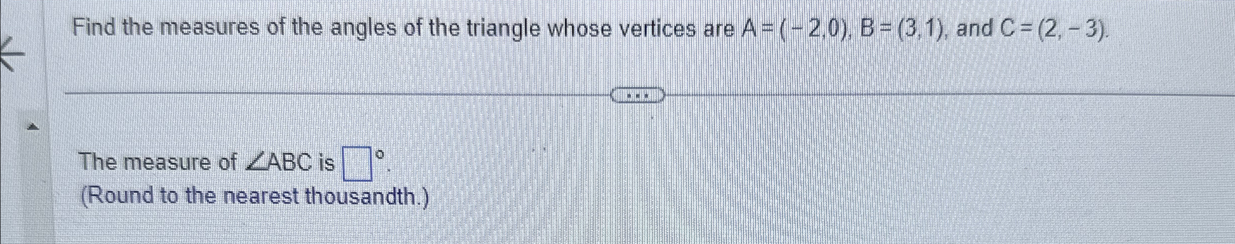 Solved Find the measures of the angles of the triangle whose | Chegg.com