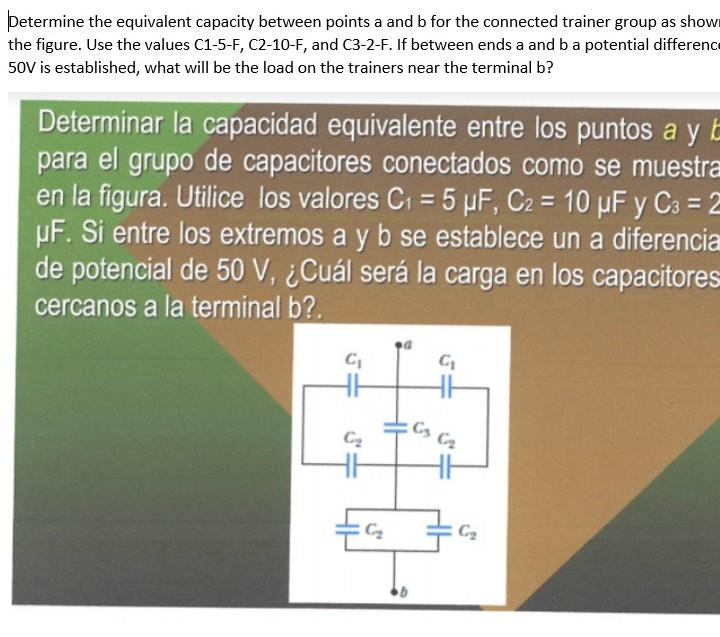 Solved Determine the equivalent capacity between points a | Chegg.com