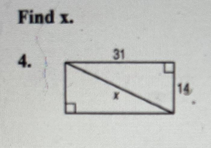 Solved Find x. 4. 31 14 | Chegg.com