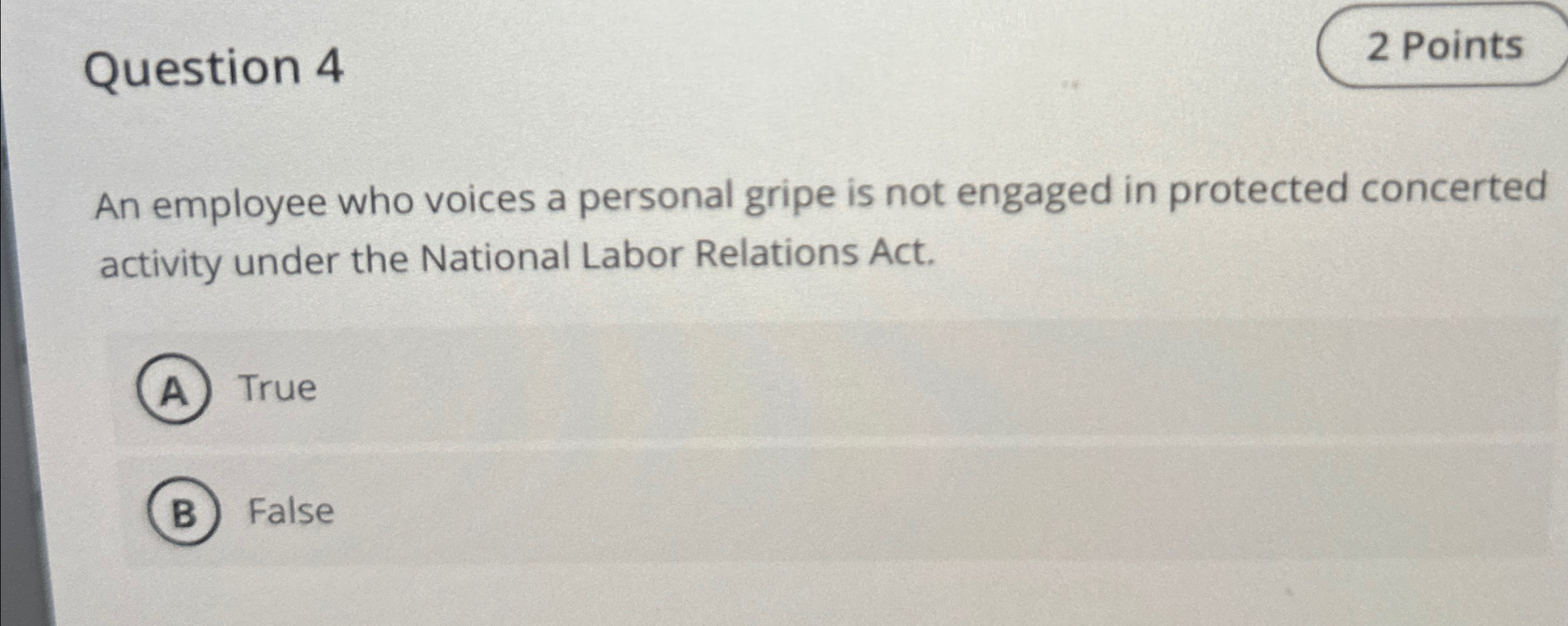 Solved Question 4An employee who voices a personal gripe is | Chegg.com