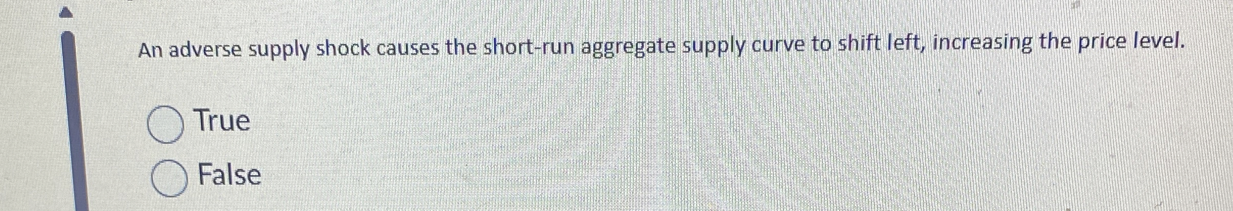 Solved An adverse supply shock causes the short-run | Chegg.com