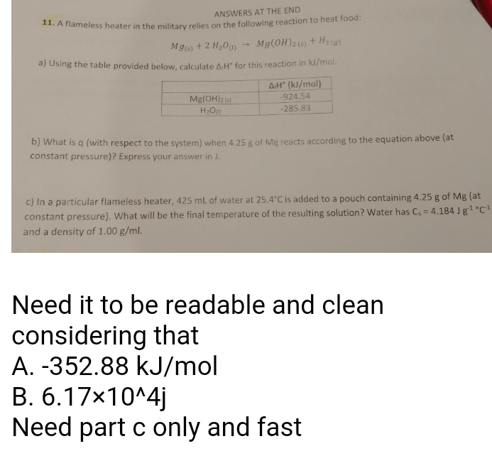 Solved Need only part C with a full description, the answer | Chegg.com