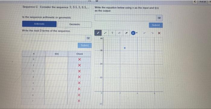Solved Sequence C. Consider the sequence 2,3.5,5,6.5,… Writn | Chegg.com