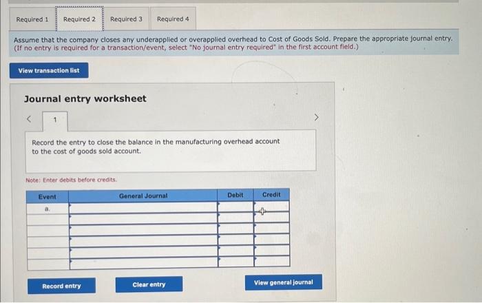 Solved Problem 3-12 (Algo) Predetermined Overhead Rate; | Chegg.com