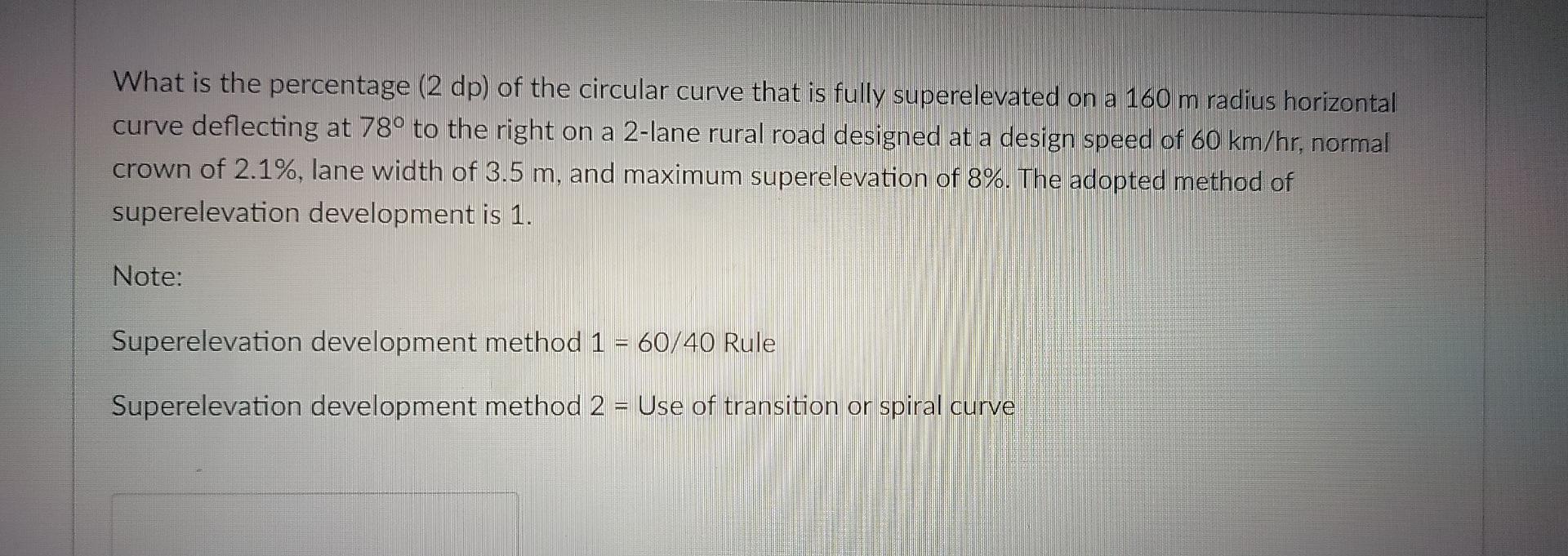Solved What is the percentage (2 dp) of the circular curve | Chegg.com