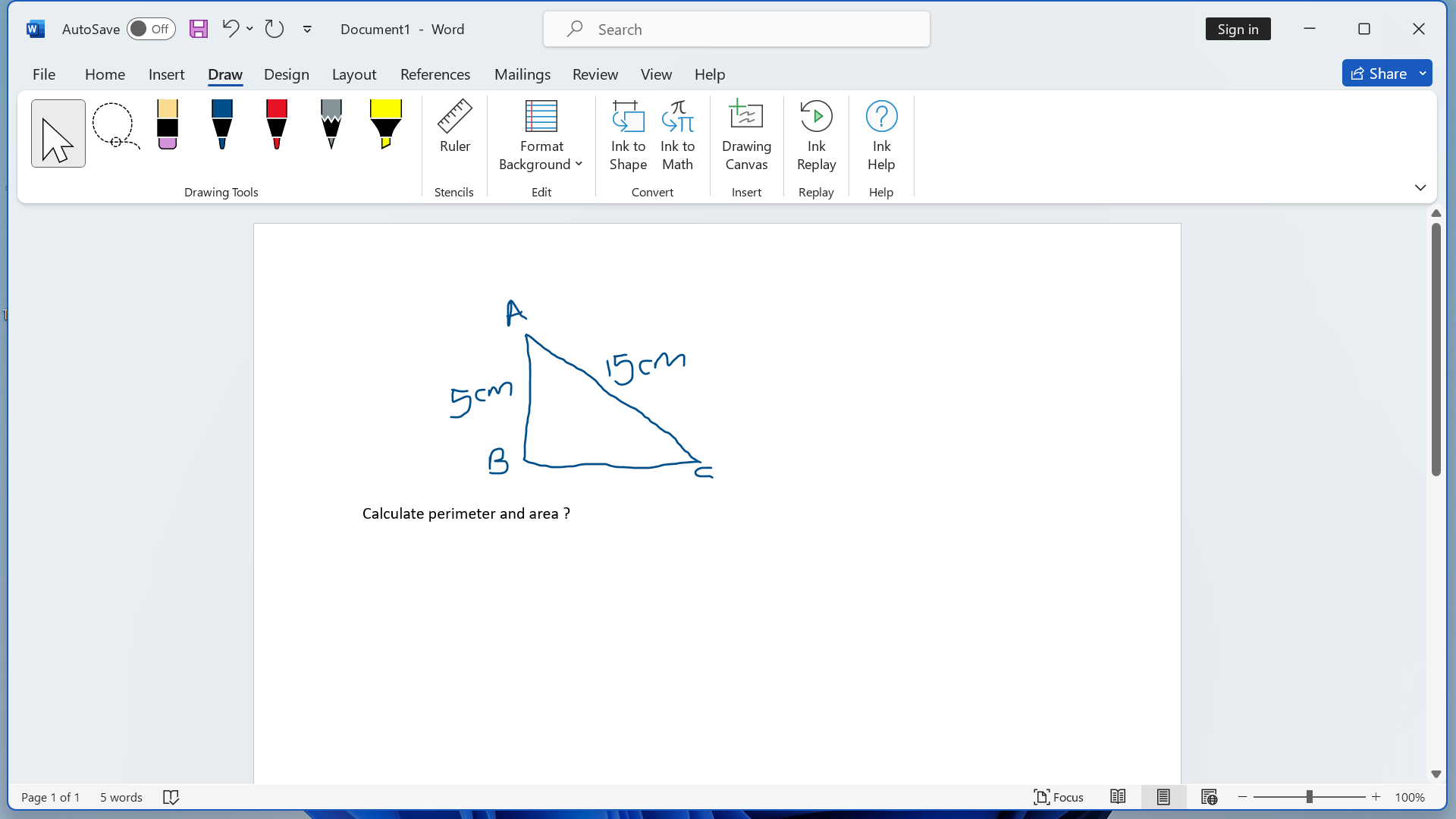 Solved Calculate The Perimeter And The Area Chegg