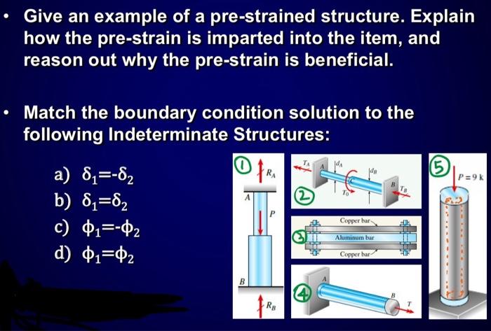 Solved Give an example of a pre-strained structure. Explain | Chegg.com