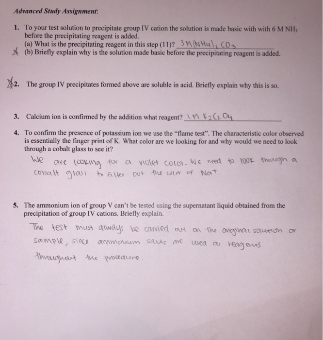 Solved Advanced Study Assignment: 1. To your test solution | Chegg.com