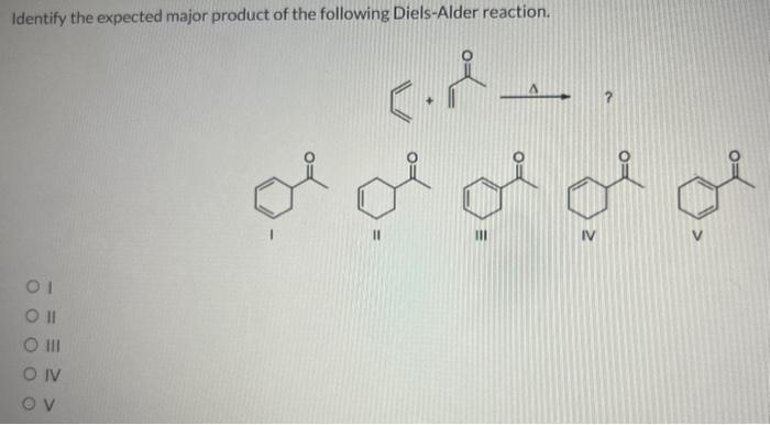 Solved Identify the expected major product of the following | Chegg.com