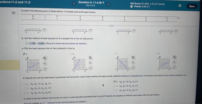 Solved Considec the following pairs of observations. | Chegg.com