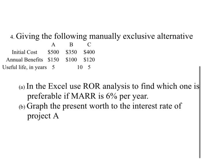 Solved this is for engineering economy, i need this solved | Chegg.com