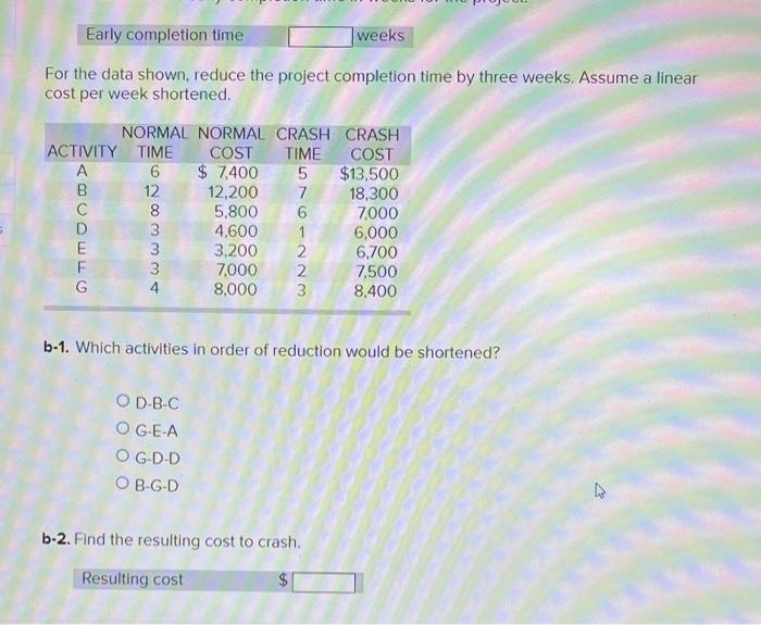Solved D(3) 8(12) A(6) E(3) (G(4) C(8) F(3) 0-1. Determine | Chegg.com